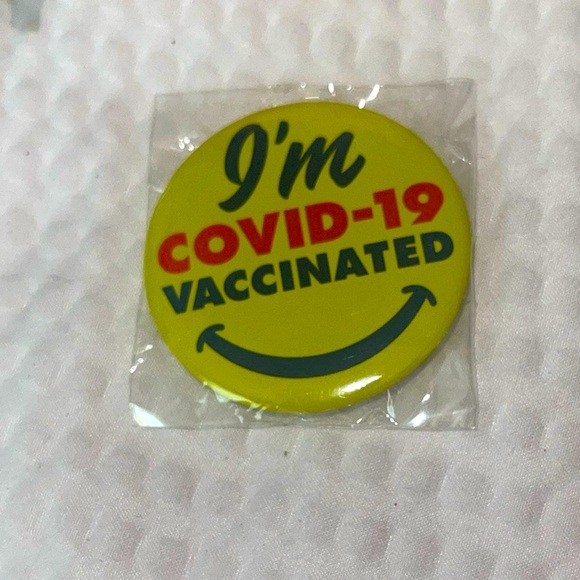 Covid-19 | Jewelry | Yellow Covid9 Vaccinated Button | Poshmark